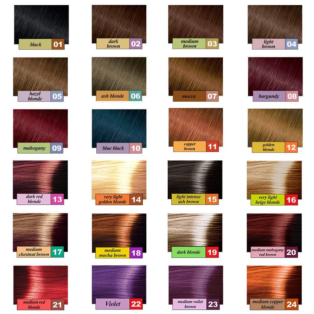 Hair Dye Colors Chart Hair Fibre Colour Chart Hair Regrowth